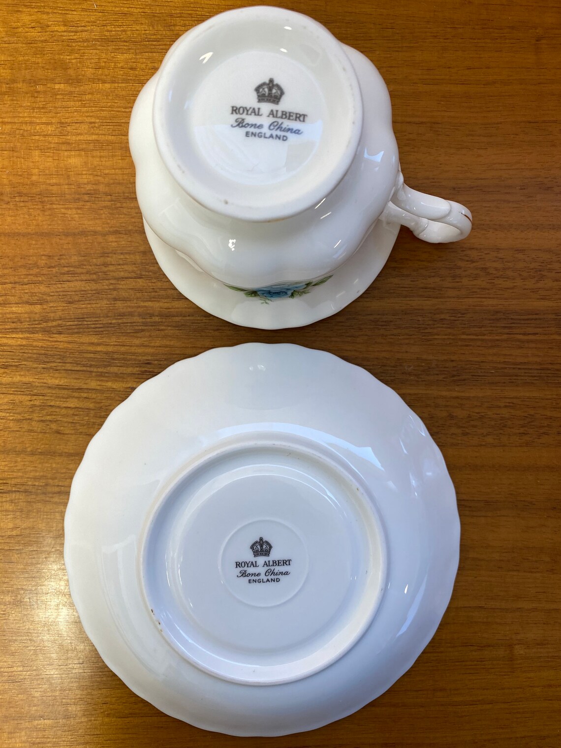 Royal Albert Blue Roses Tea Cup and Saucer Vintage Bone China | Etsy