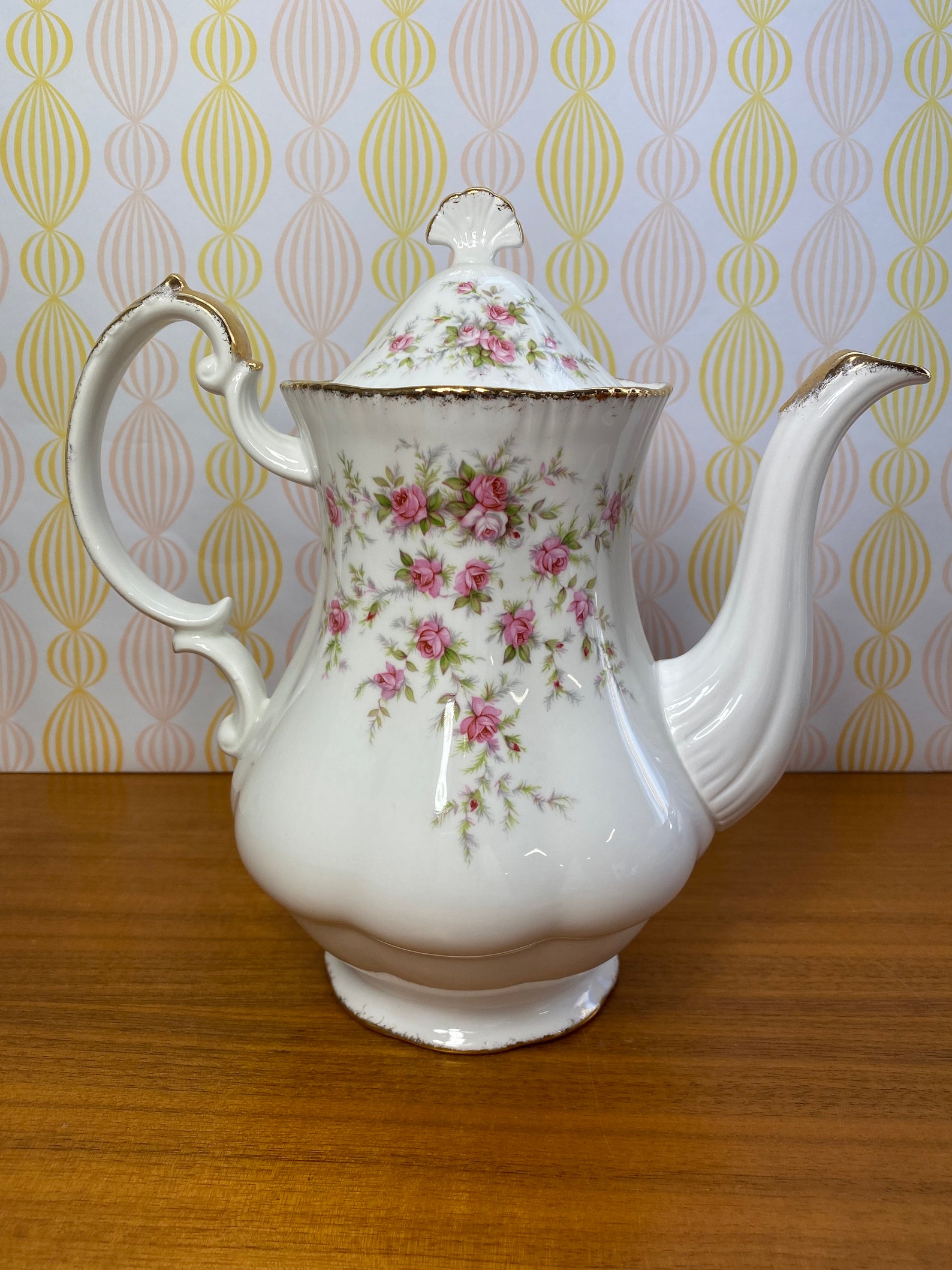 Paragon China Coffeepot / Teapot victoriana Rose - Etsy