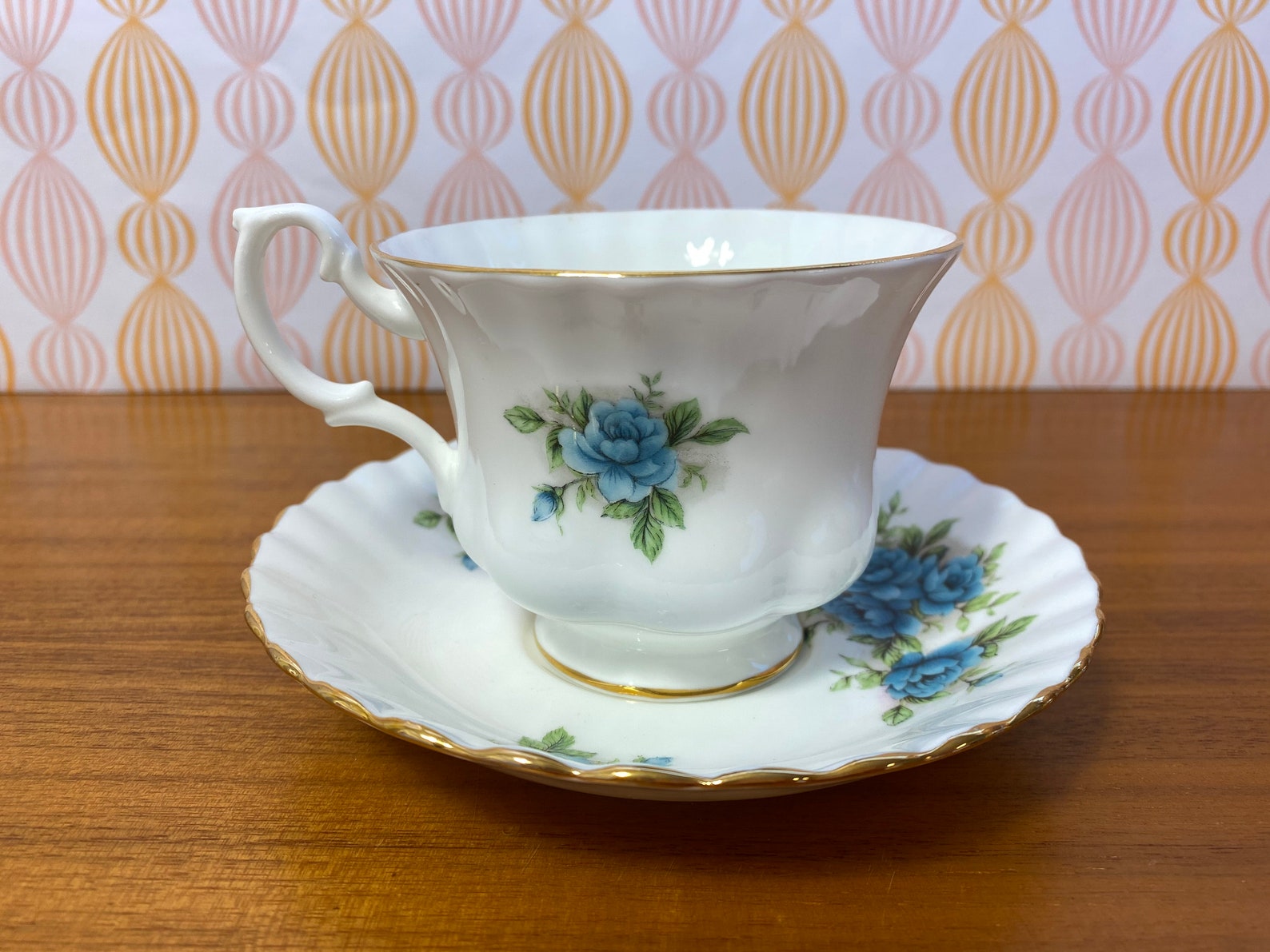 Royal Albert Blue Roses Tea Cup and Saucer Vintage Bone China | Etsy Canada