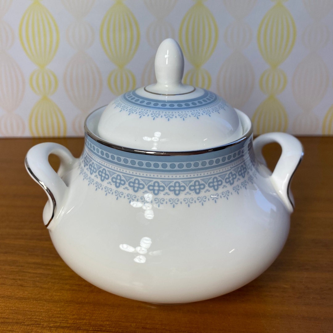 Royal Doulton "lorraine" Sugar Bowl With Lid, Blue and White China ...