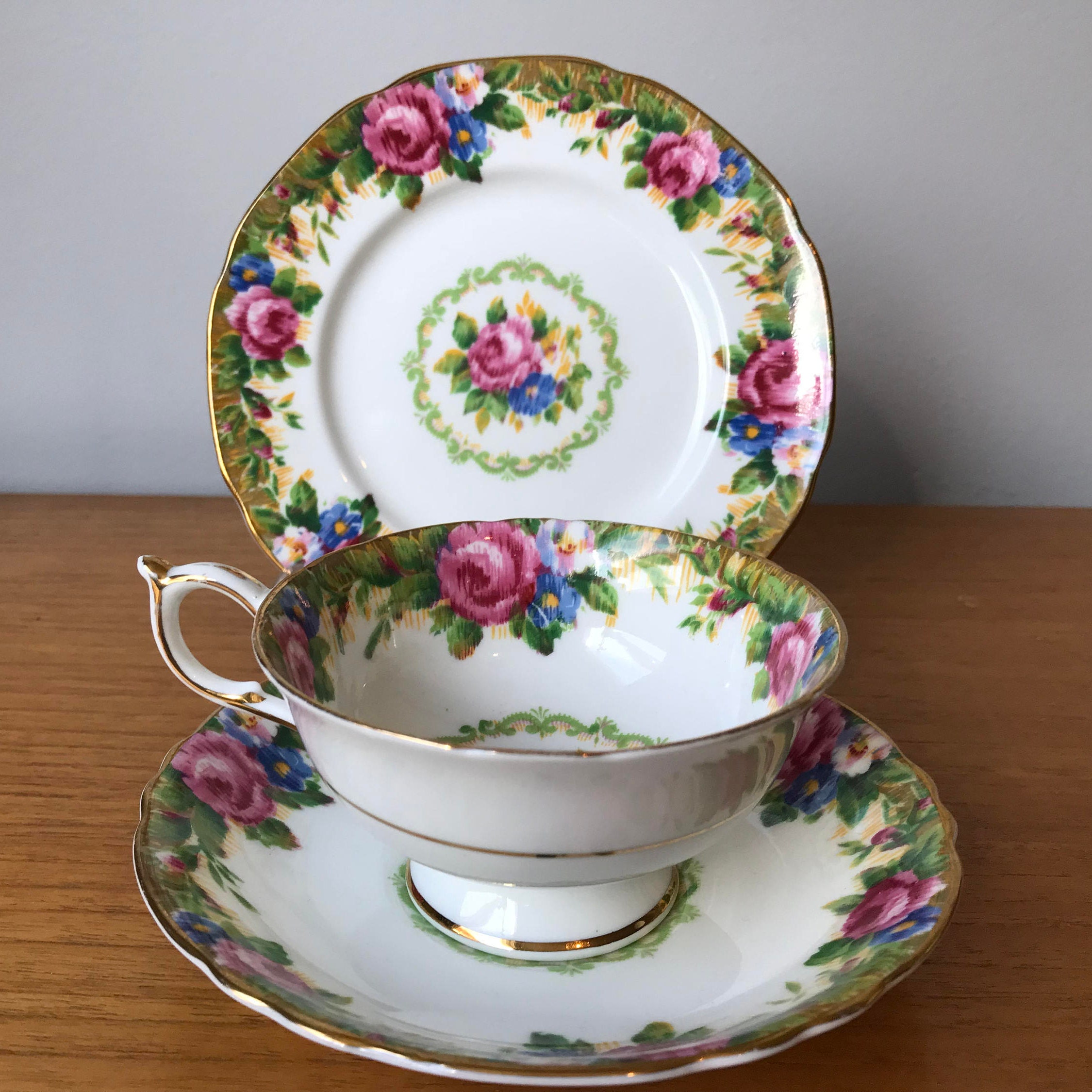 Vintage Paragon Tapestry Rose Wide Tea Cup Saucer | Etsy