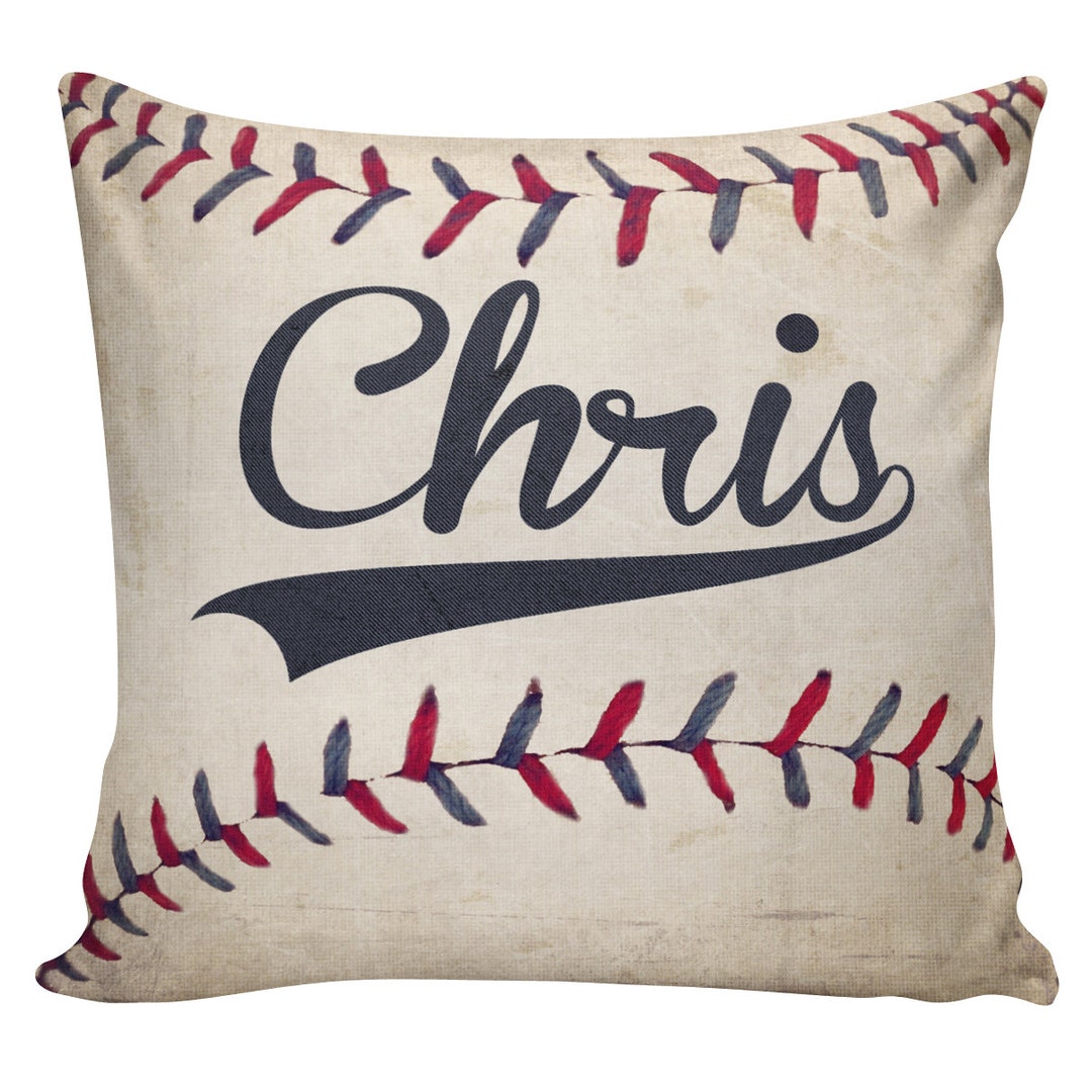 Baseball Party, Personalized Baseball Pillow, 100% Cotton Front, Cotton ...