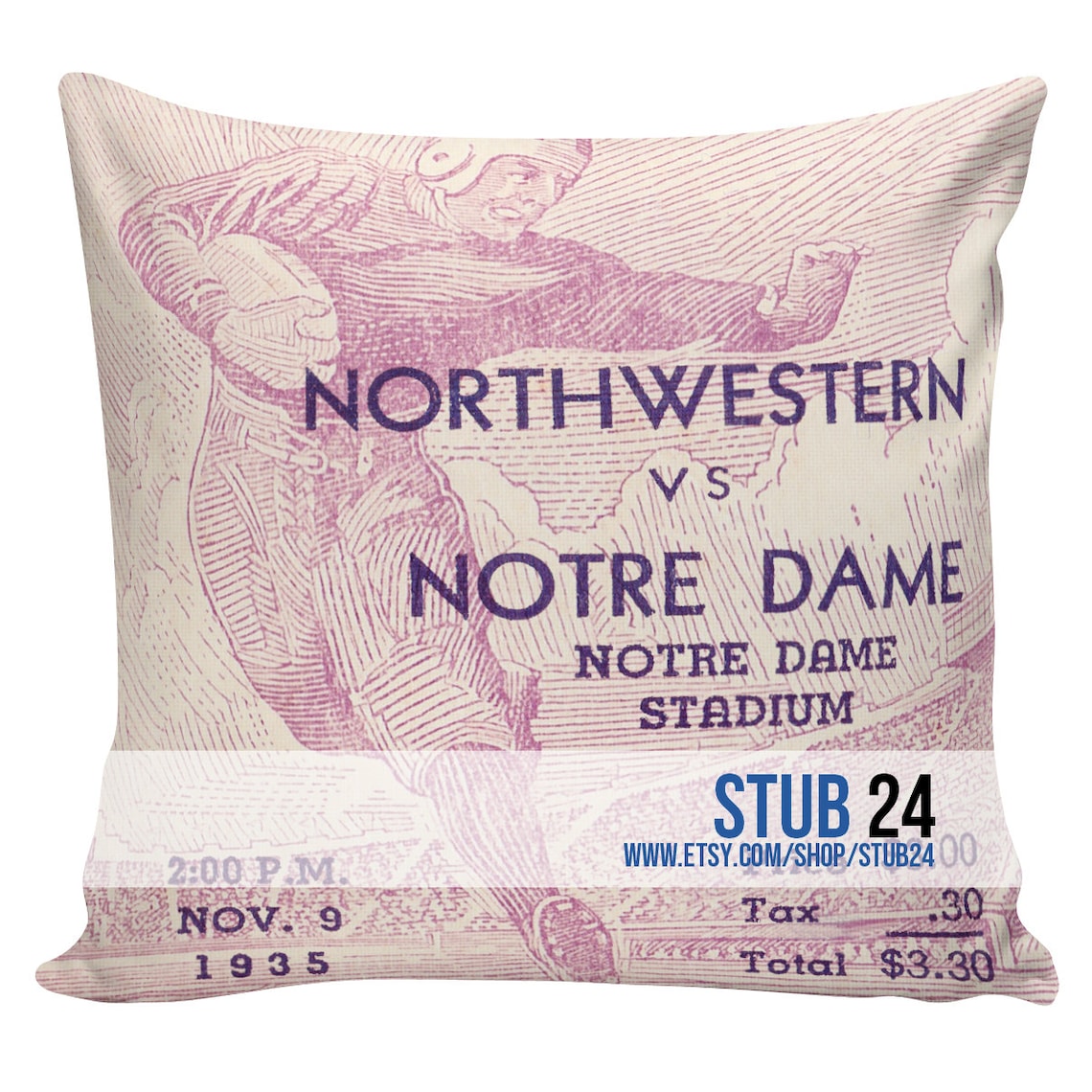 Notre Dame Football Pillow Cover 100% Cotton Front Cotton - Etsy