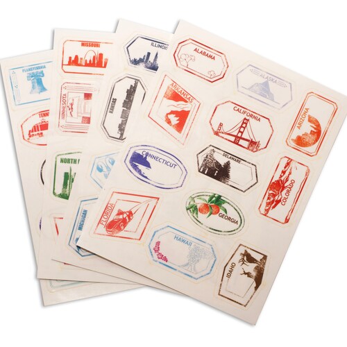 The Pet Pass 50 US State Stamp Stickers - Etsy