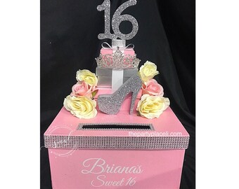 Sweet 16 Card Box - Etsy