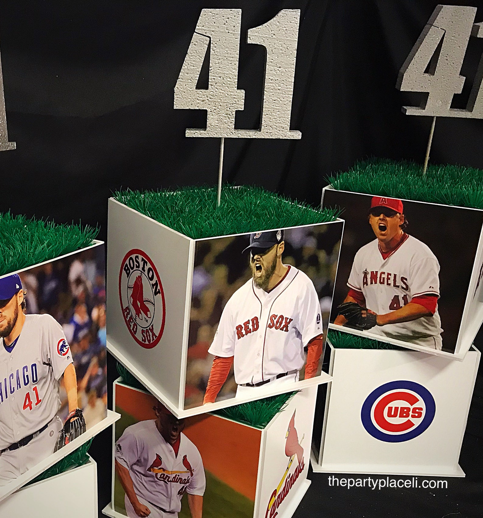 Sports Cube Centerpiece Any Sport Teams Players Baseball | Etsy