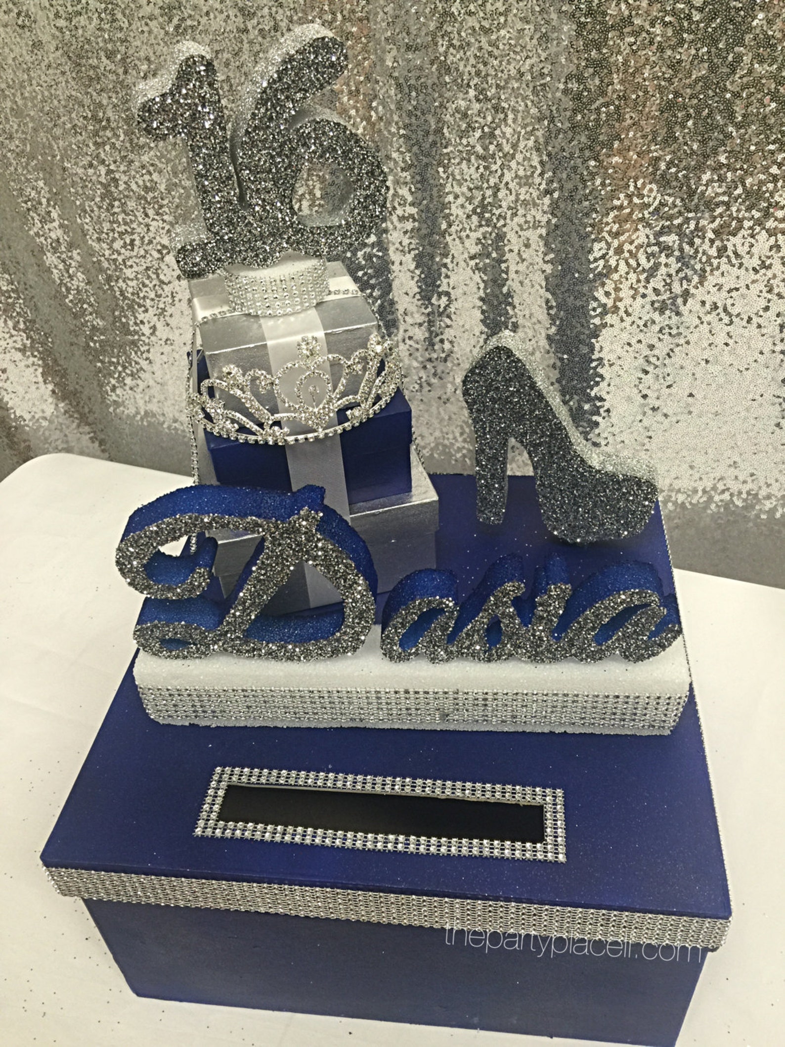 Denim & Diamonds Sweet 16 15 Quince Card Box GORGEOUS - Etsy