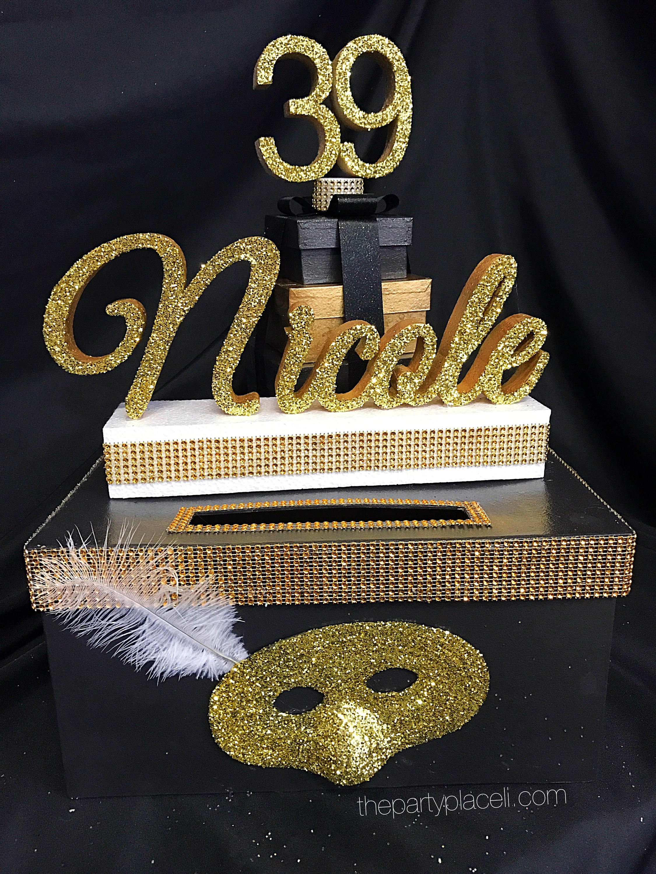 Sweet 16 15 Quince Card Box! GORGEOUS!! Masquerade or Gatsby Theme ...