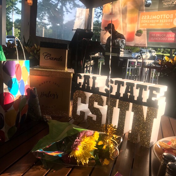 Graduation Free Standing Sign With Glitter and Paint Finishes | Etsy