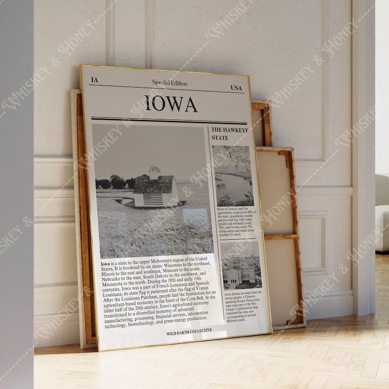 Iowa Poster - Etsy