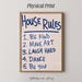 House Rules Poster | Playroom, Dorm, Apartment Art Print - Etsy