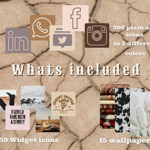 Western Aesthetic IOS 14 Icons Pack - Etsy