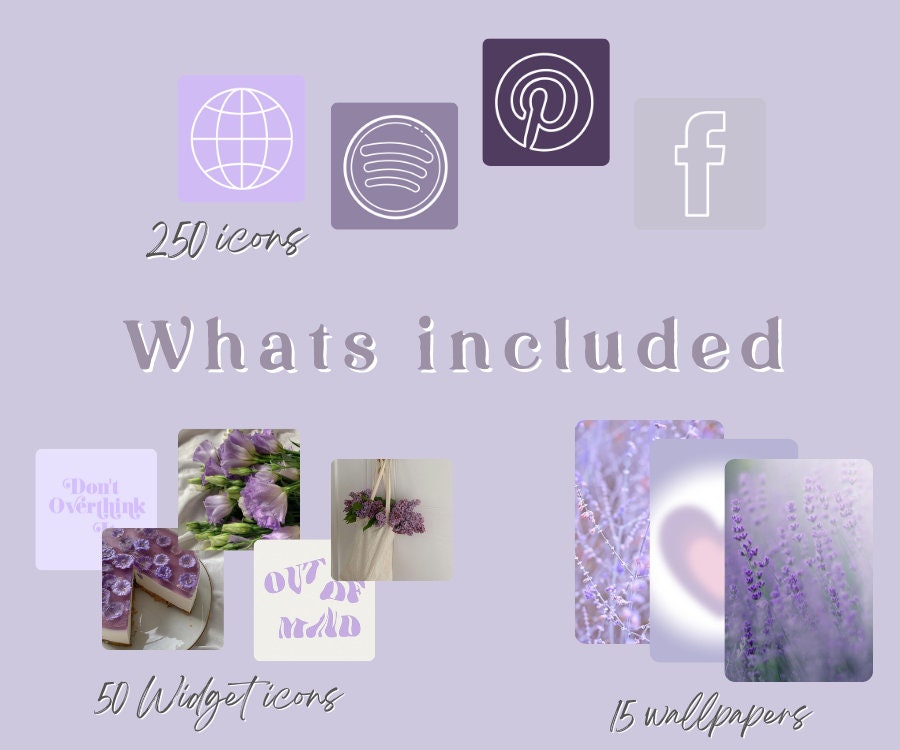 Lavender App Icons Pack | IOS & Android (digital Download) - Etsy