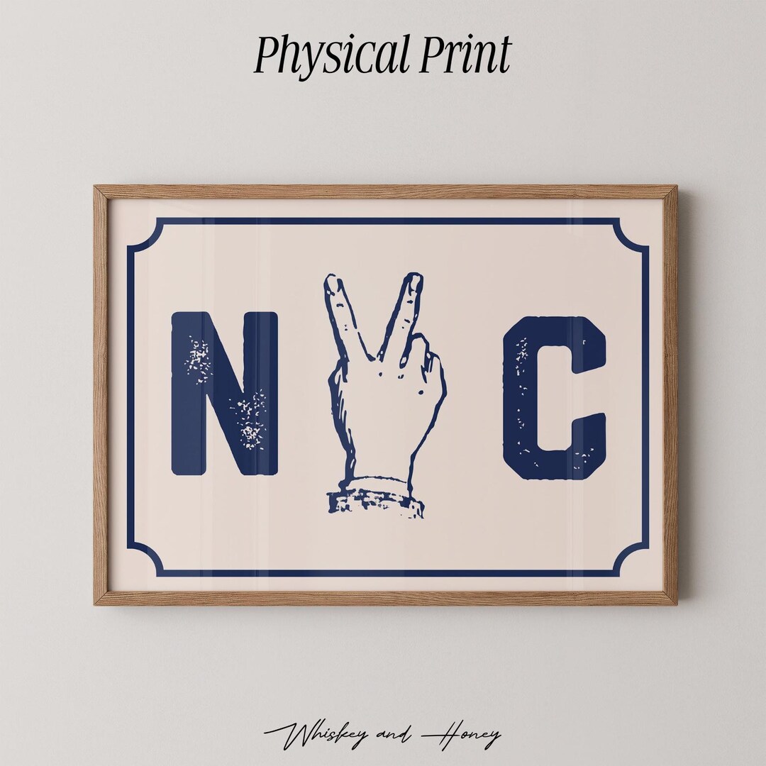 NYC Peace Sign Art Print | Trendy New York City Poster - Etsy