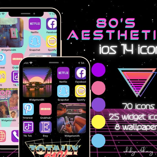 Indie Ios 14 Icons Pack Theme Pack Retro Icons Ios 14 App - Etsy