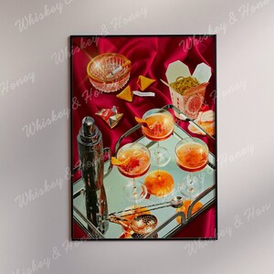 Digital Download Take Out and Drinks Art Print Printable Art Bar Cart ...