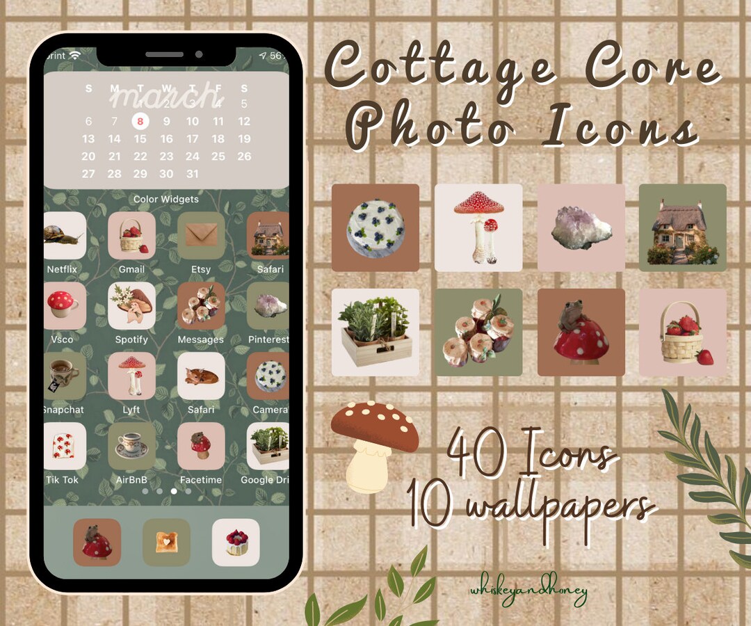 Cottage-core Aesthetic Pictures Icons Pack | Android and iPhone Icons ...