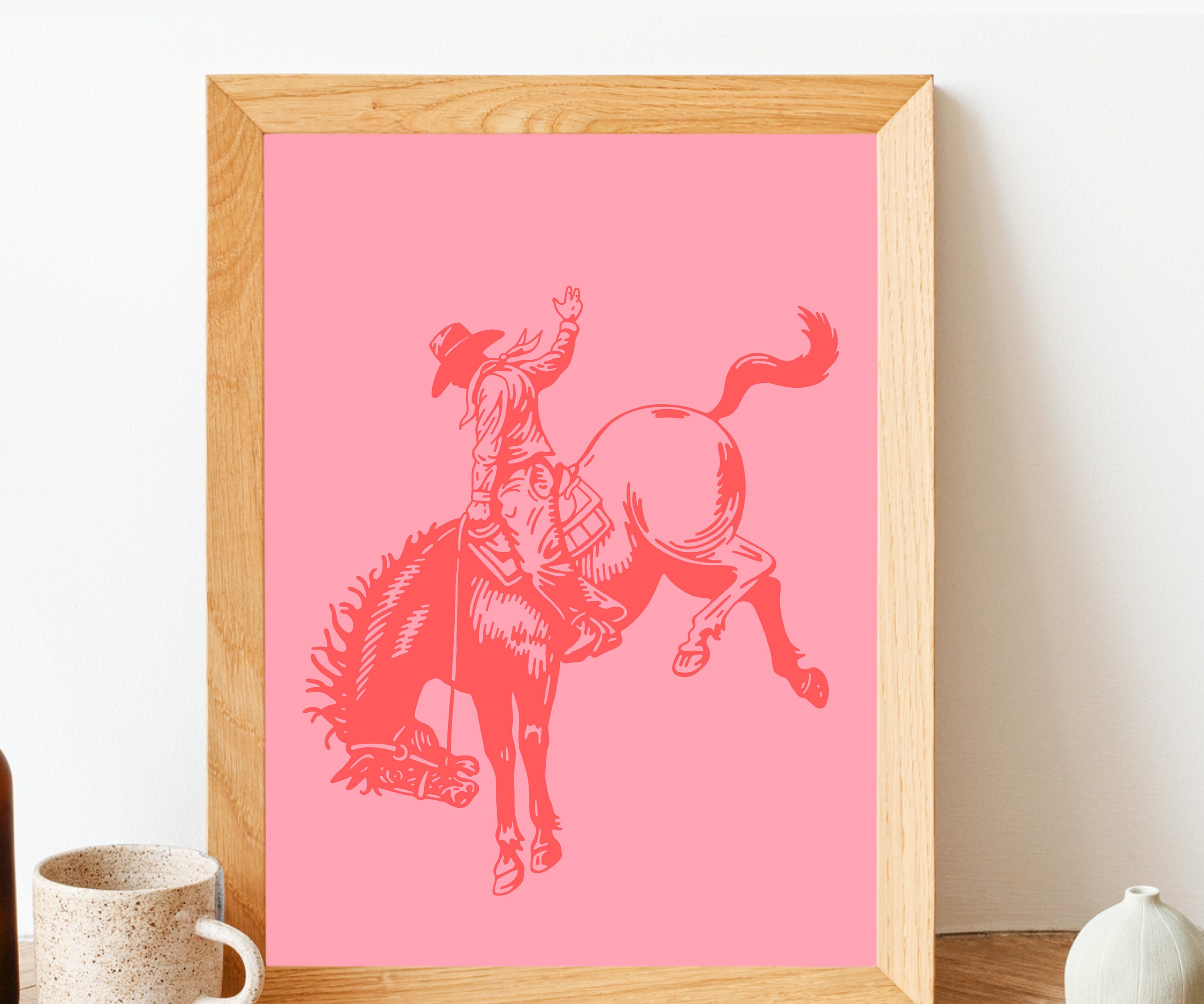 Digital Download Vintage Cowboy Rodeo Cowboy Printable Art - Etsy