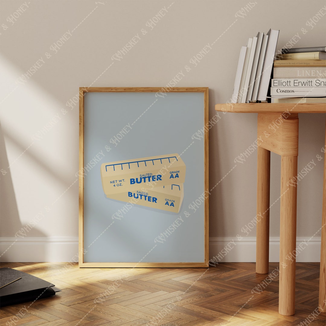 Digital Download | Butter Art Print | Kitchen Art | Kitchen Wall Art ...
