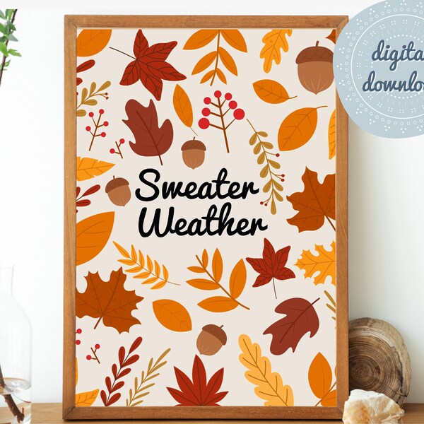 Sweater Weather Printable - Etsy