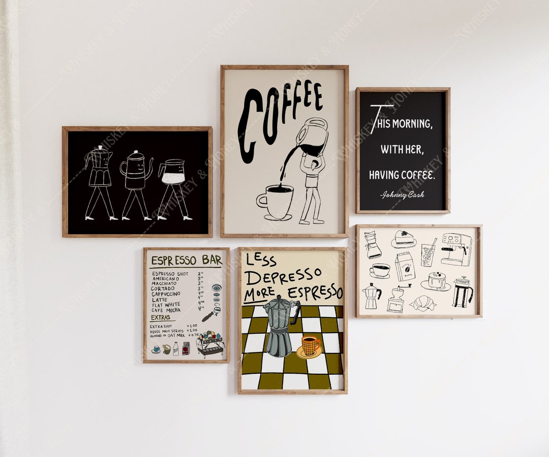 Digital Download | Coffee Gallery Art | Coffee Bar Art | Kitchen Art ...