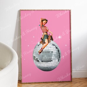 Digital Download | Disco Cowgirl Art Print | Printable Art | Vintage ...