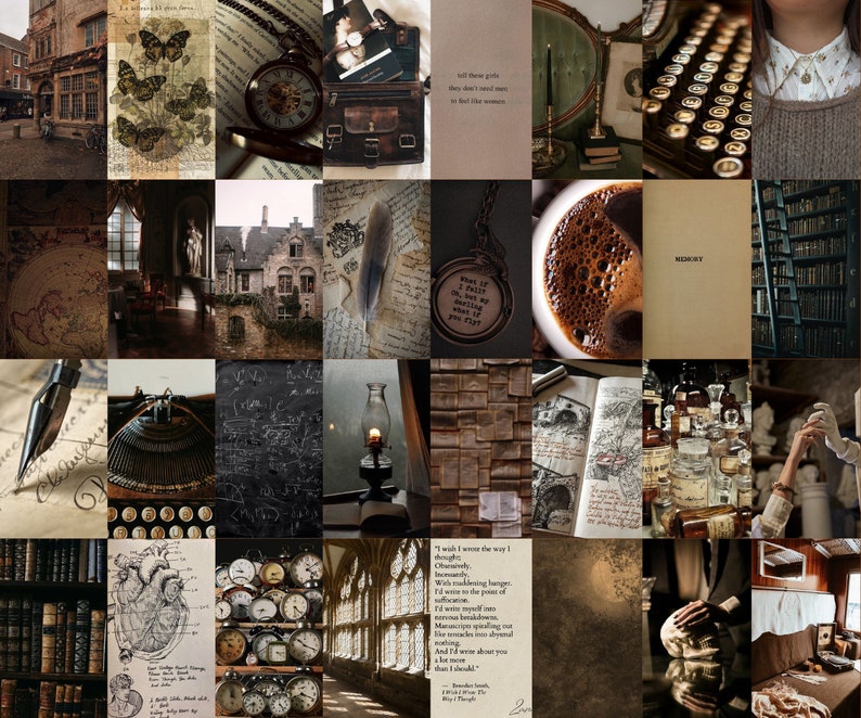 Digital Download Dark Academia Collage Kit Printable Wall - Etsy