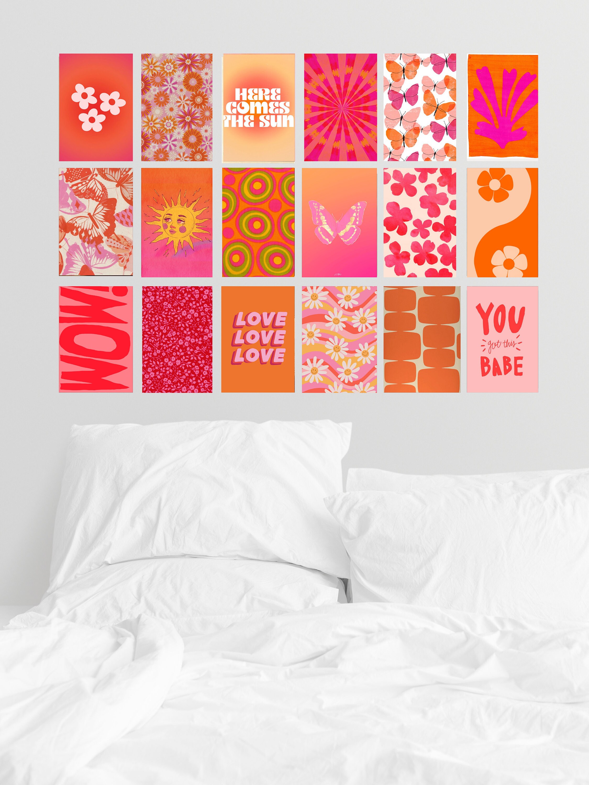 Funky Pink Wall Collage Kit Digital Download 75 Images - Etsy UK