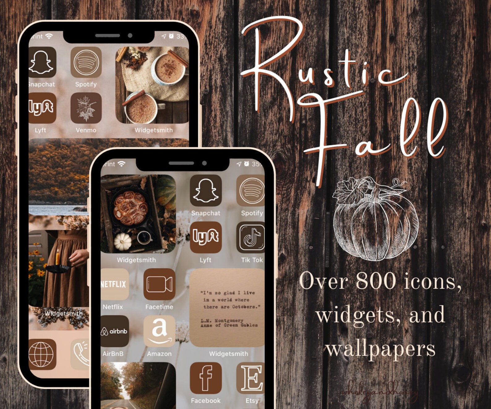 Rustic Fall Aesthetic IOS 14 Icons Pack / Phone Icons - Etsy