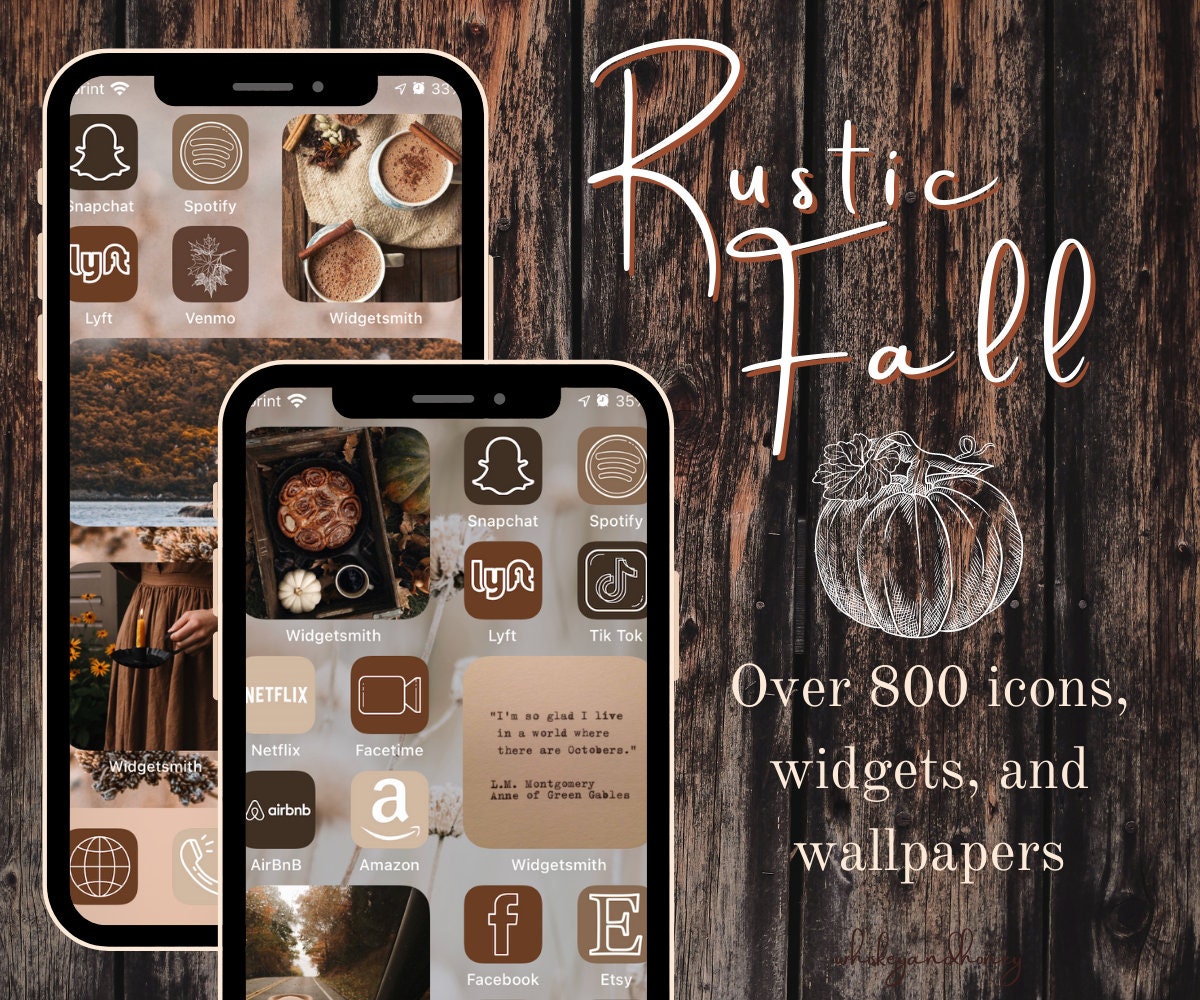 Rustic Fall Aesthetic IOS 14 Icons Pack / Phone Icons - Etsy