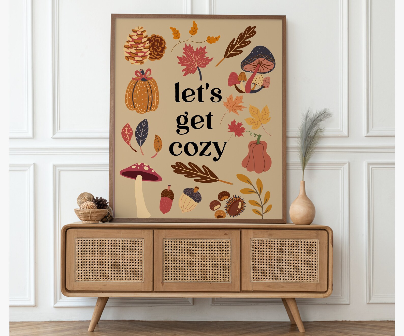 Digital Download Lets Get Cozy Art Print Printable Wall Art Fall Wall ...