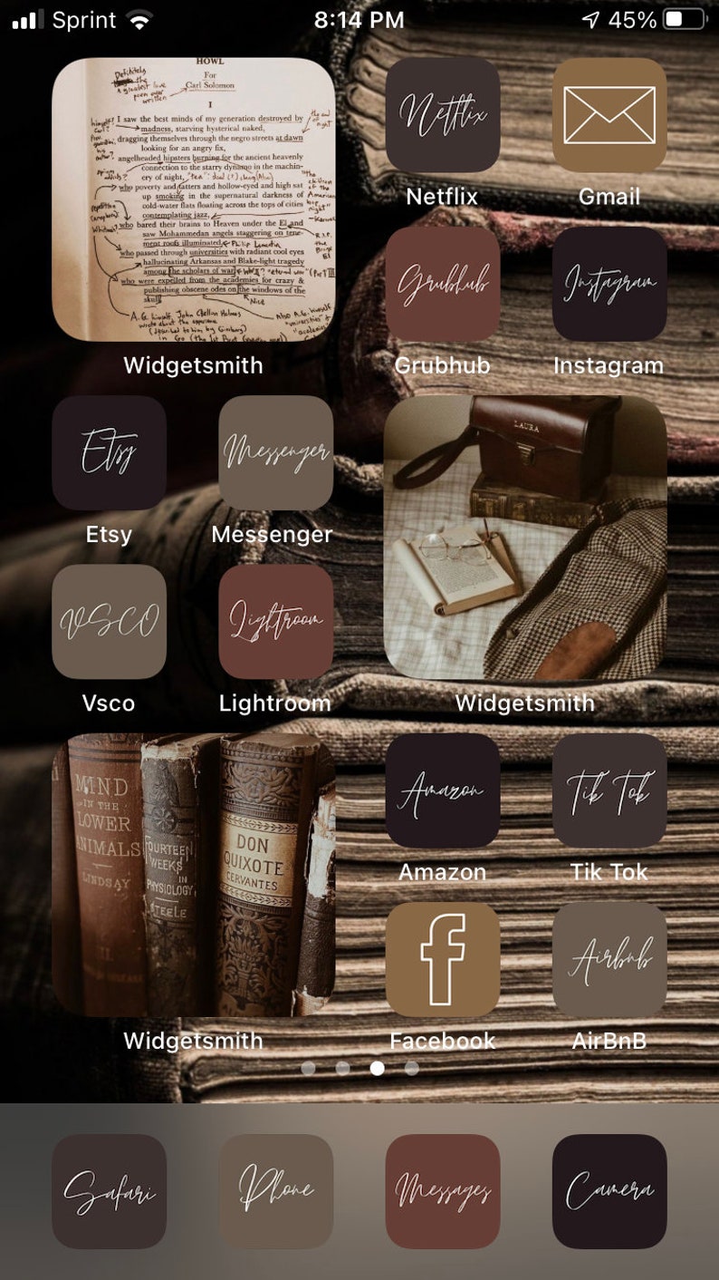 Dark Academia Aesthetic App Icons Pack for Ios 14 (digital Download) - Etsy