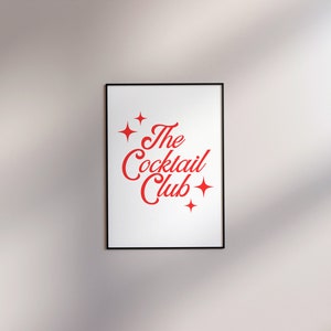 Digital Download the Cocktail Club Art Print Printable Art Bar Cart Art ...