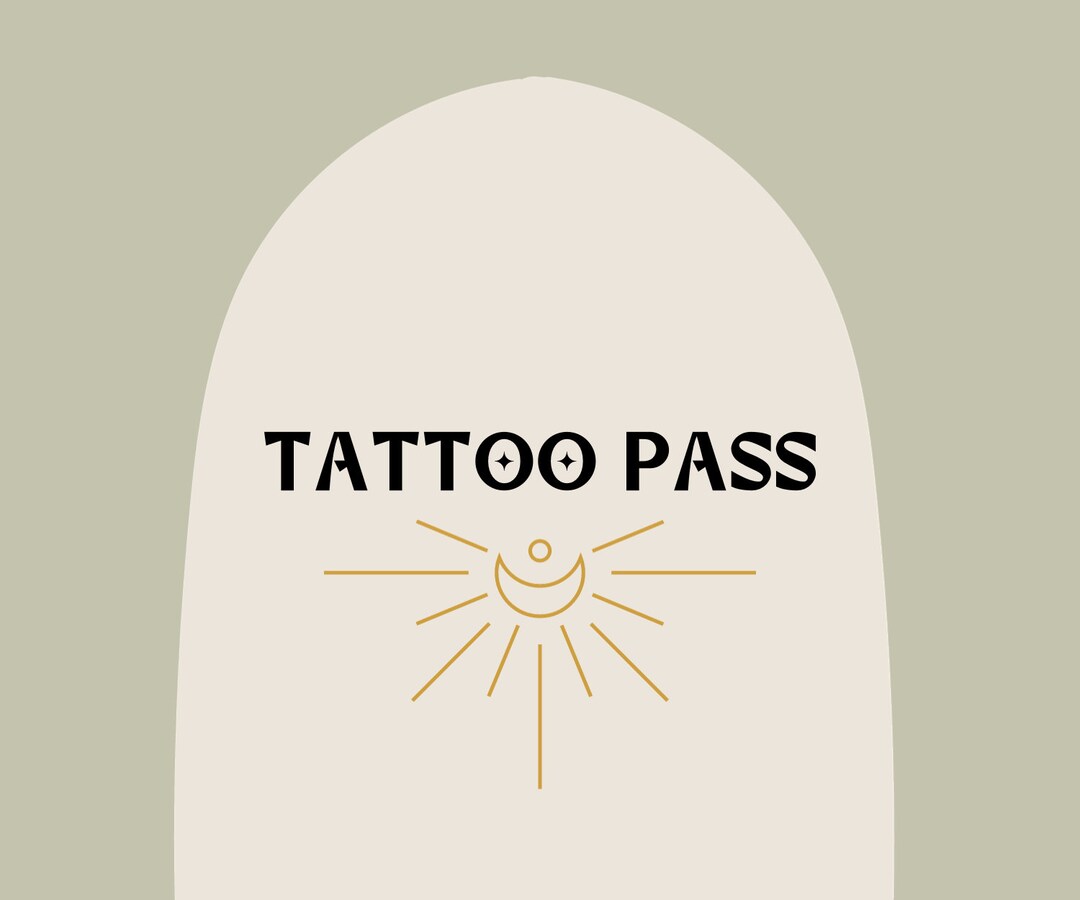 Tattoo Pass | Tattoo Design | Digital Download | Tik Tok Artist - Etsy