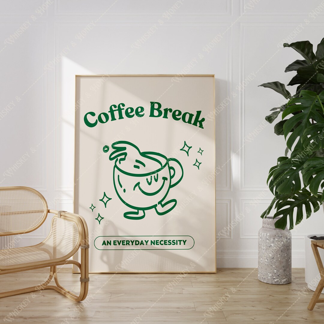 Digital Download | Coffee Break Art Print | Coffee Bar Wall Art | Cafe ...