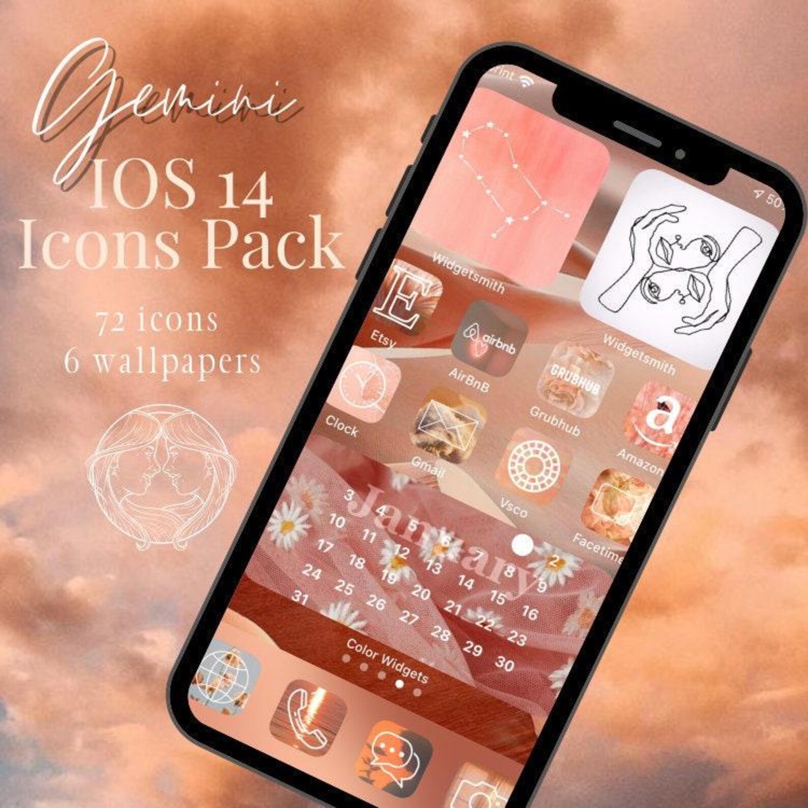 Gemini App Icons + Wallpapers for Ios (digital Download) - Etsy