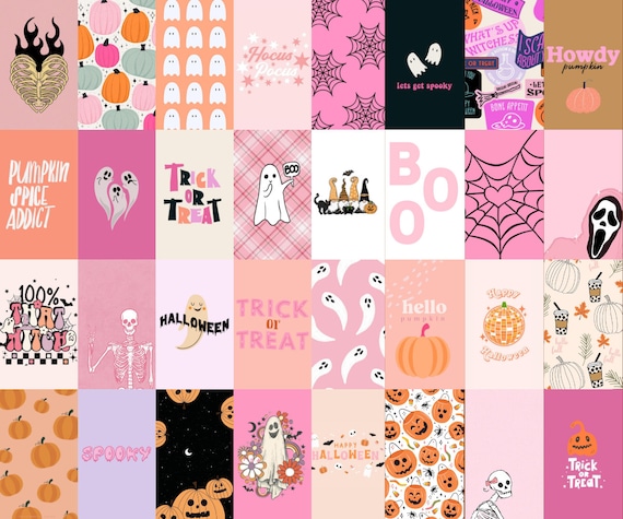 Preppy Halloween Aesthetic Wall Collage Digital Download - Etsy
