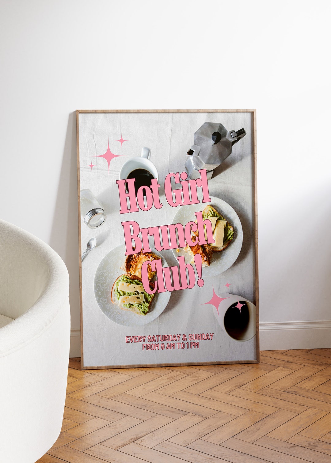 Digital Download | Hot Girl Brunch Club Art Print | Trendy Art ...
