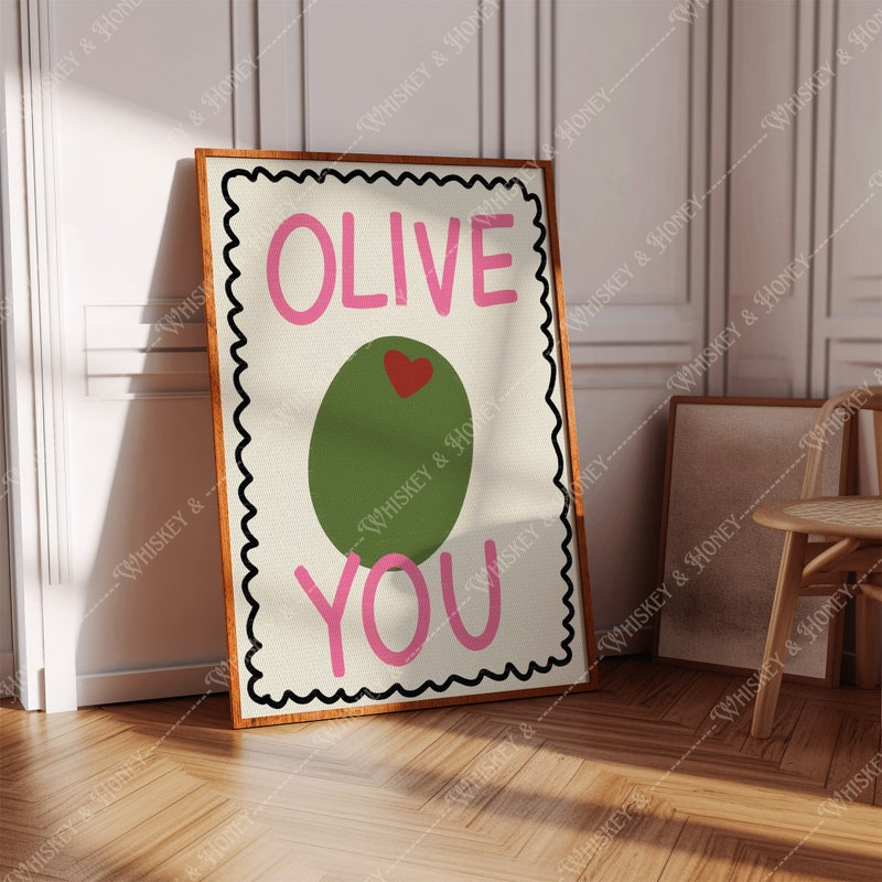 Olive You Sign - Etsy