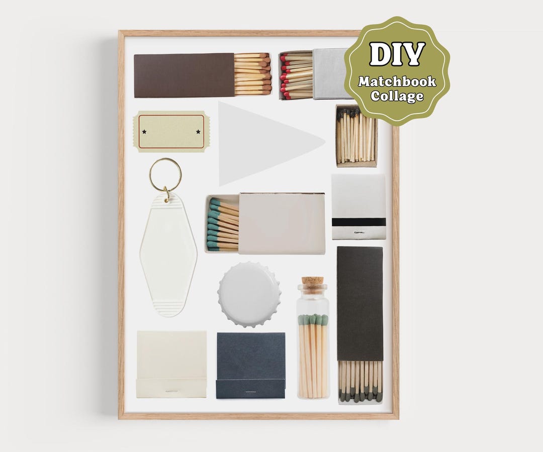 Digital Download | DIY Matchbook Collage Template | Blank Matchbooks ...