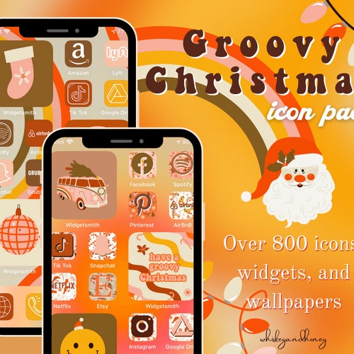 Vintage Christmas IOS 14 Icons Pack - Etsy
