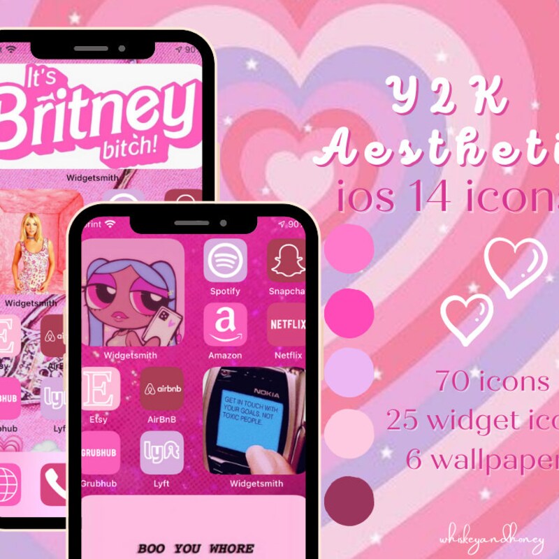 Pink Y2k Wallpaper - Etsy
