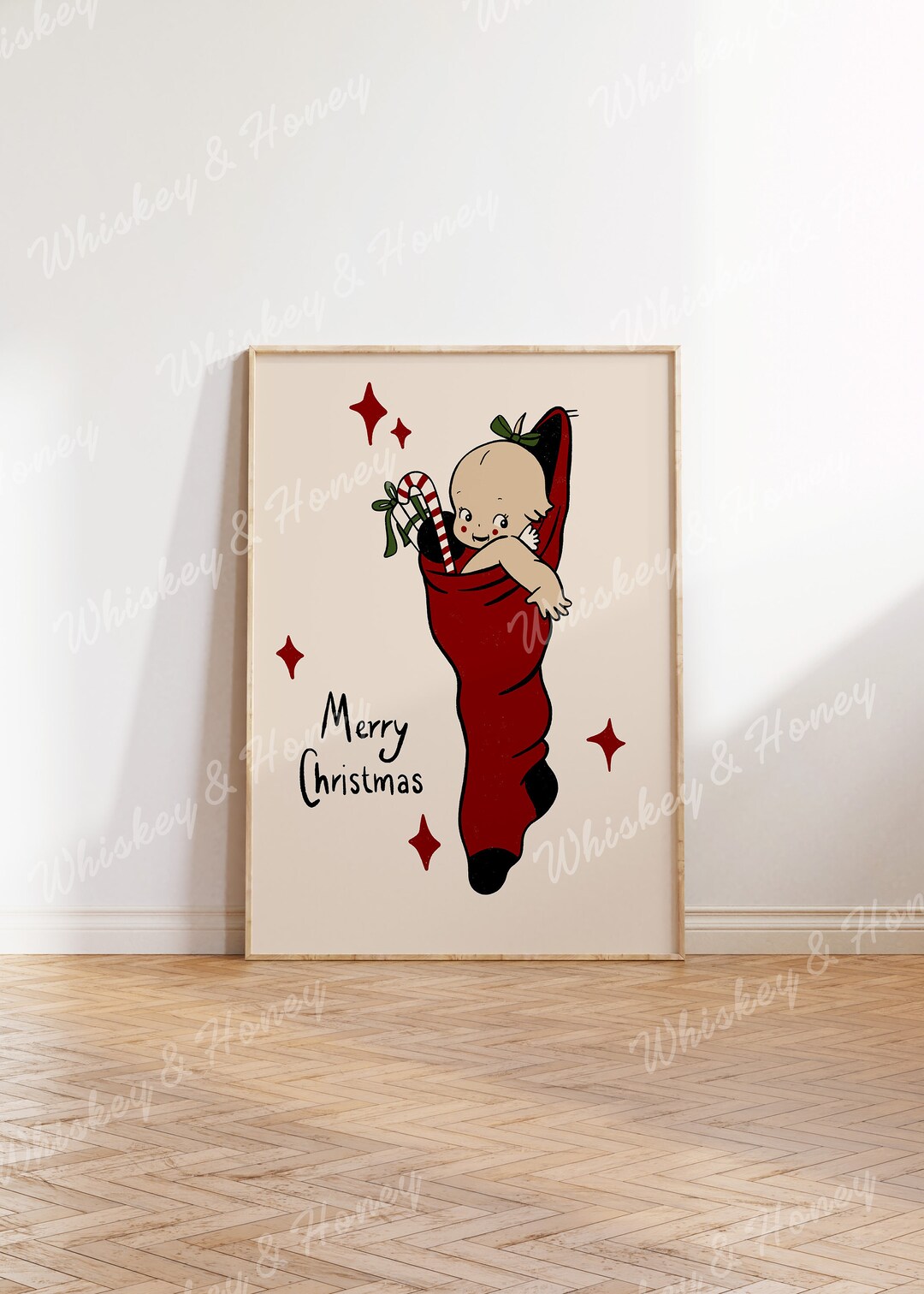 Digital Download | Christmas Kewpie Art Print | Printable Art | Vintage ...