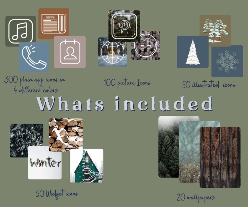 Winter App Icons | Ios & Android, Widgets (digital Download) - Etsy
