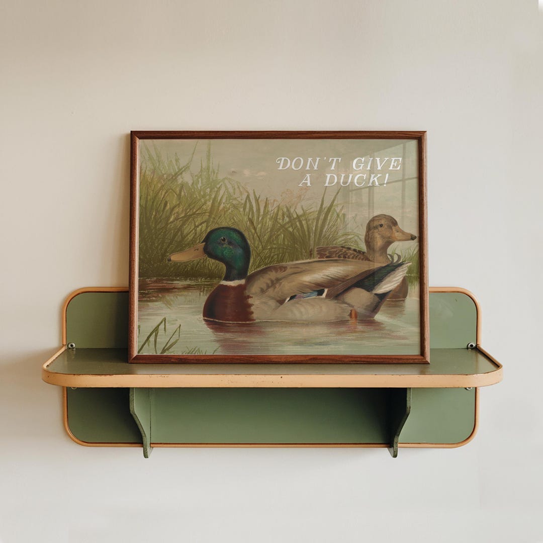 Digital Download | Don't Give A Duck Poster | Vintage Wall Art ...
