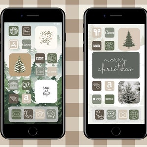 Modern Christmas Phone Icons Pack | Xmas Phone Icons for iPhone and ...