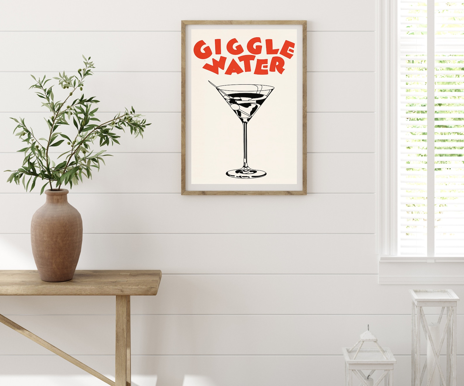 Digital Download Art Print Giggle Water Art Print Bar Cart Art Vintage ...