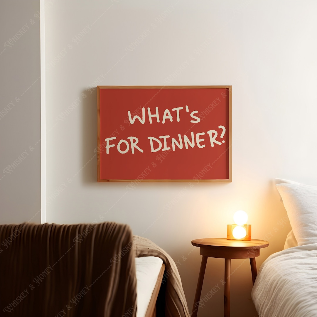 Digital Download | Whats for Dinner? Art Print | Kitchen Art | Kitchen ...