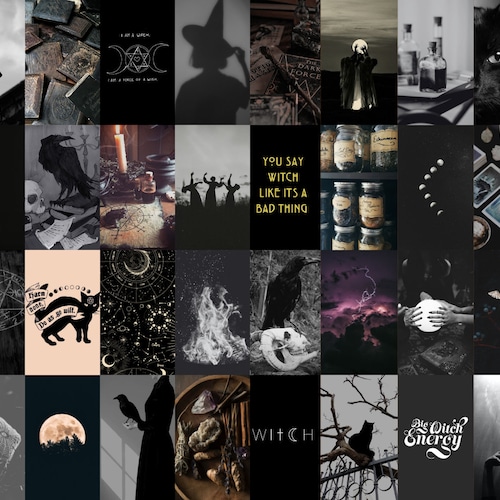 Vintage Halloween Wall Collage Digital Download 75 Pieces - Etsy