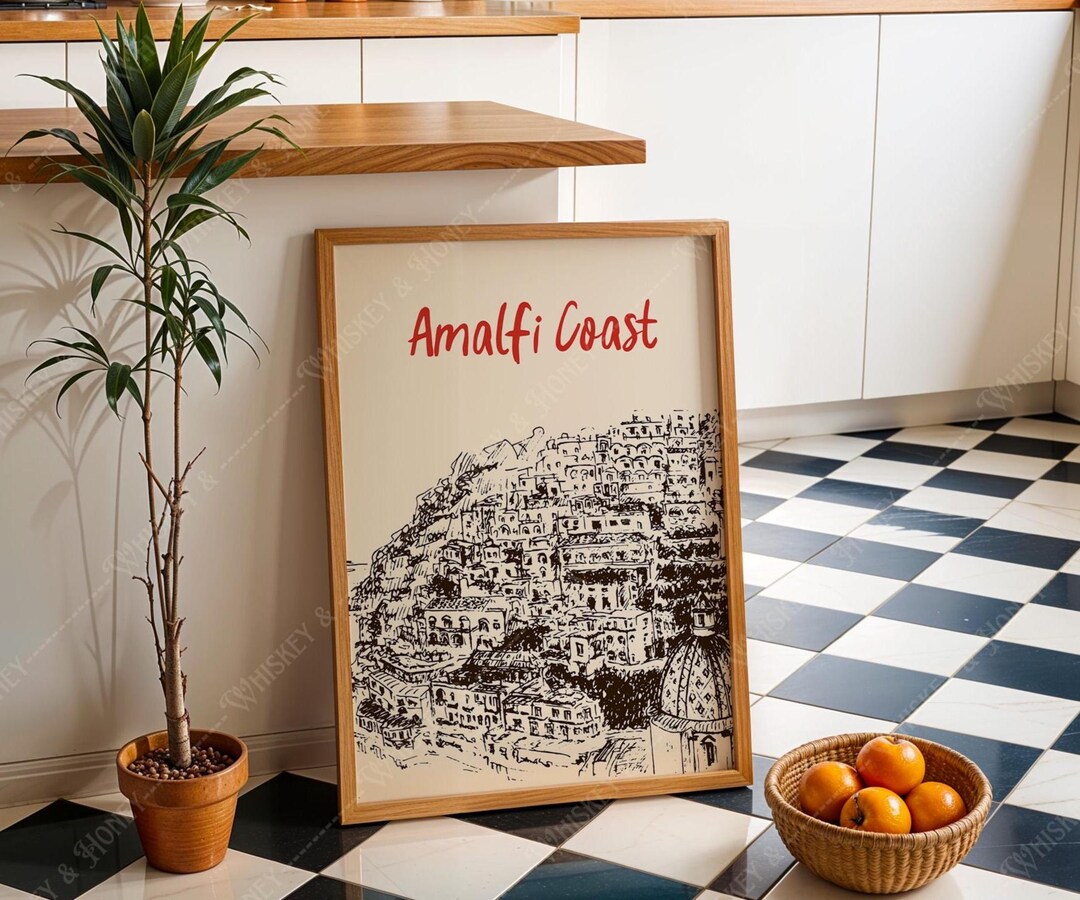 Digital Download | Amalfi Coast Art Print | Travel Poster | Italy ...